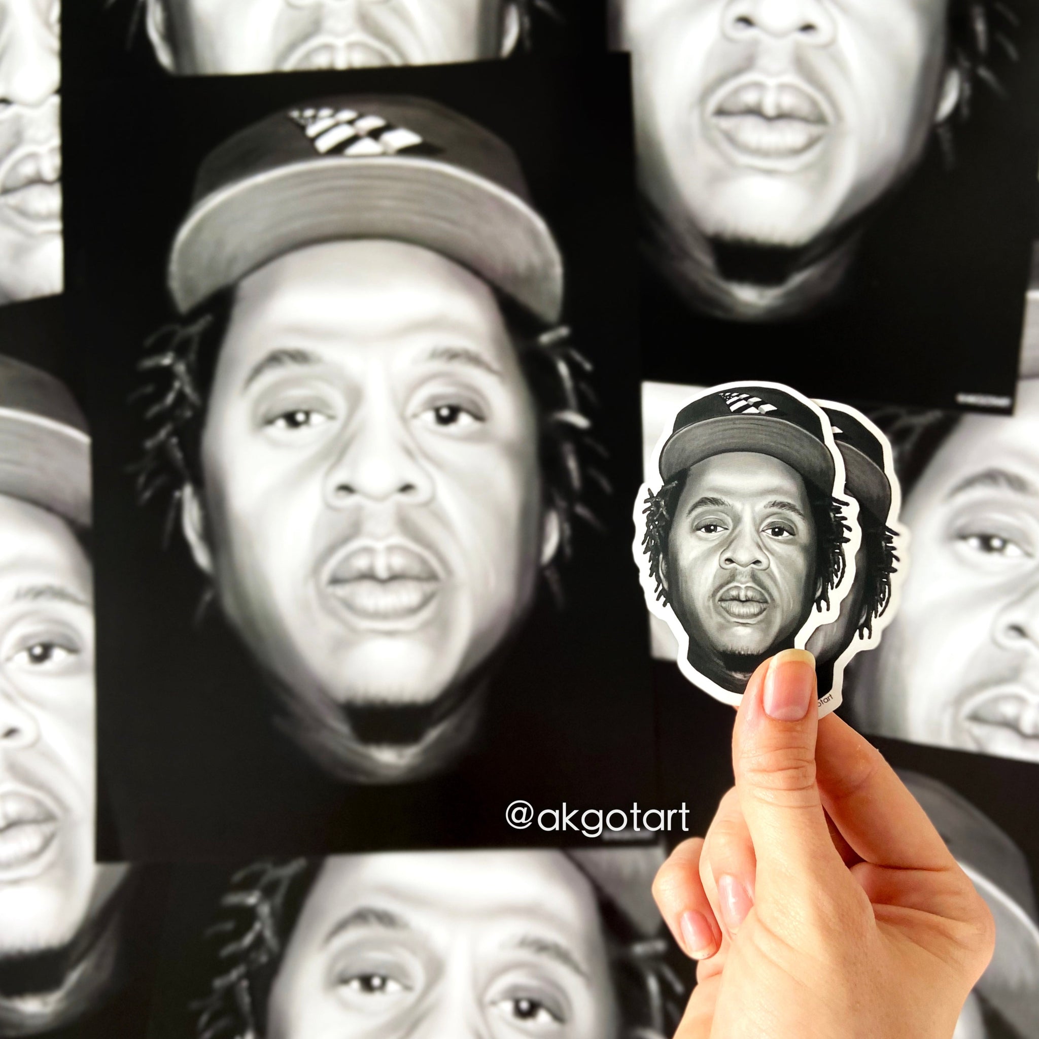JAY-Z | Die Cut Sticker | Hip Hop Portraits by AKGOTART – AK GOT ART
