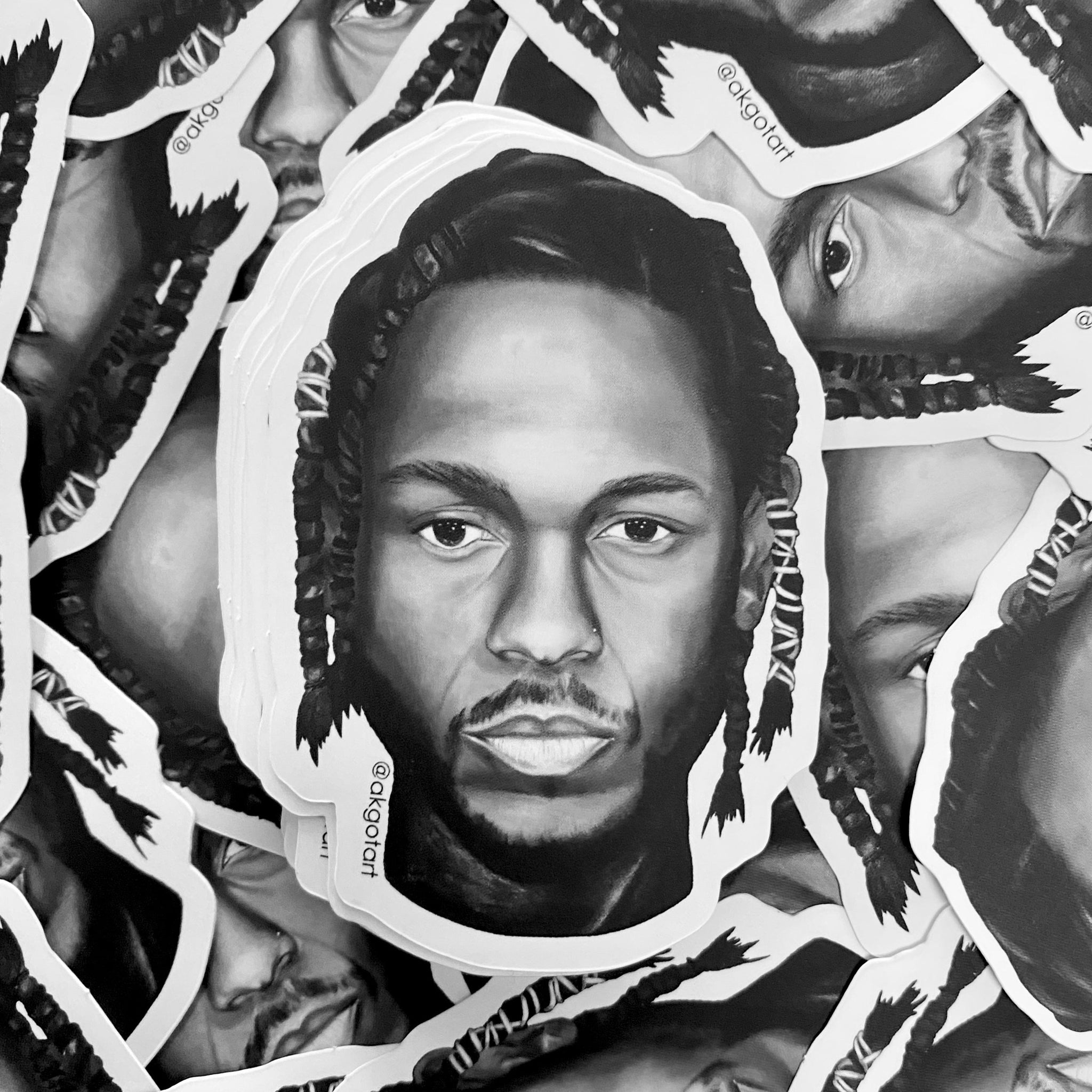 KENDRICK LAMAR | Die Cut Sticker | Hip Hop Portraits by AKGOTART – AK ...