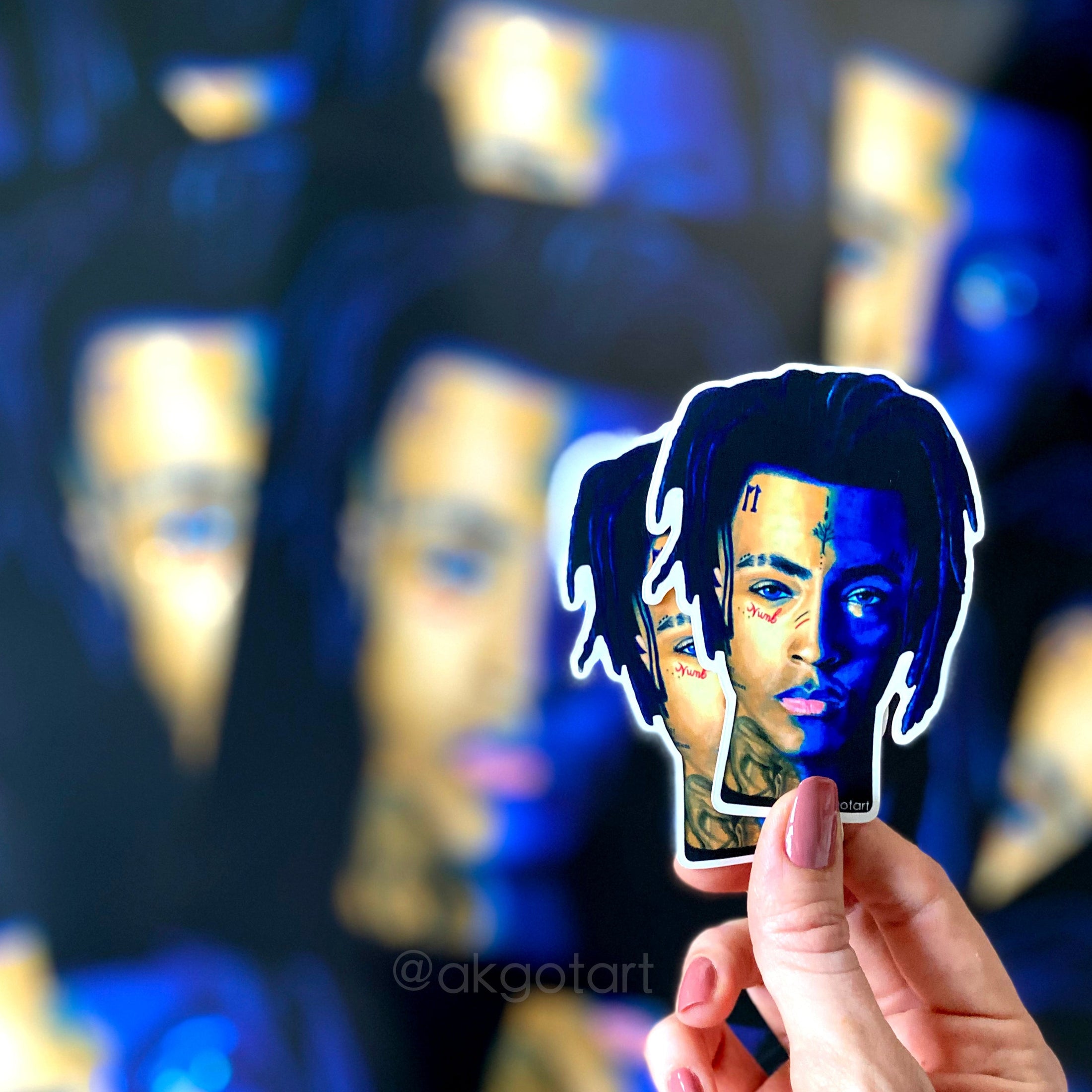 XXXTENTACION | Die Cut Sticker | Hip Hop Portraits by AKGOTART – AK GOT ART