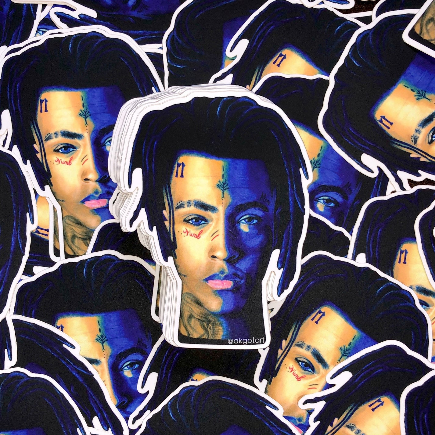 XXXTENTACION | Die Cut Sticker | Hip Hop Portraits by AKGOTART – AK GOT ART